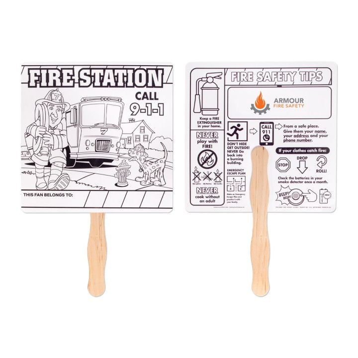 Custom Fire Safety Hand Fan