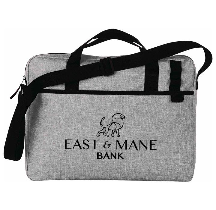 Custom Heather Briefcase - Screen Print