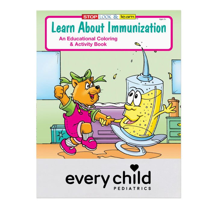 Custom Learn About Immunization Coloring Book