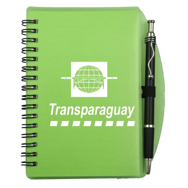 Custom 70 Sheet Poly Journal with Pen - 4" x 6"