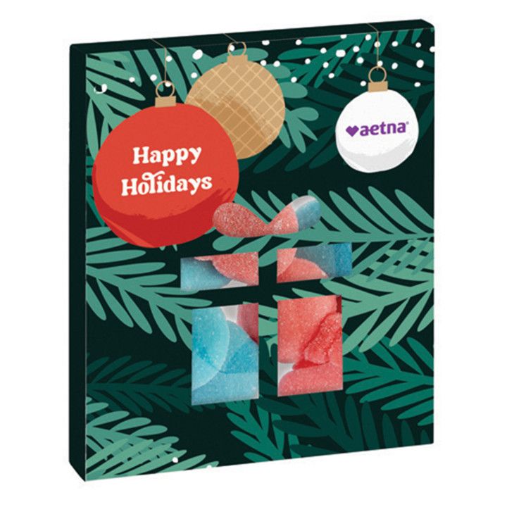 Custom Gift Window Box w/ Holiday Candy - Gummy Ornaments