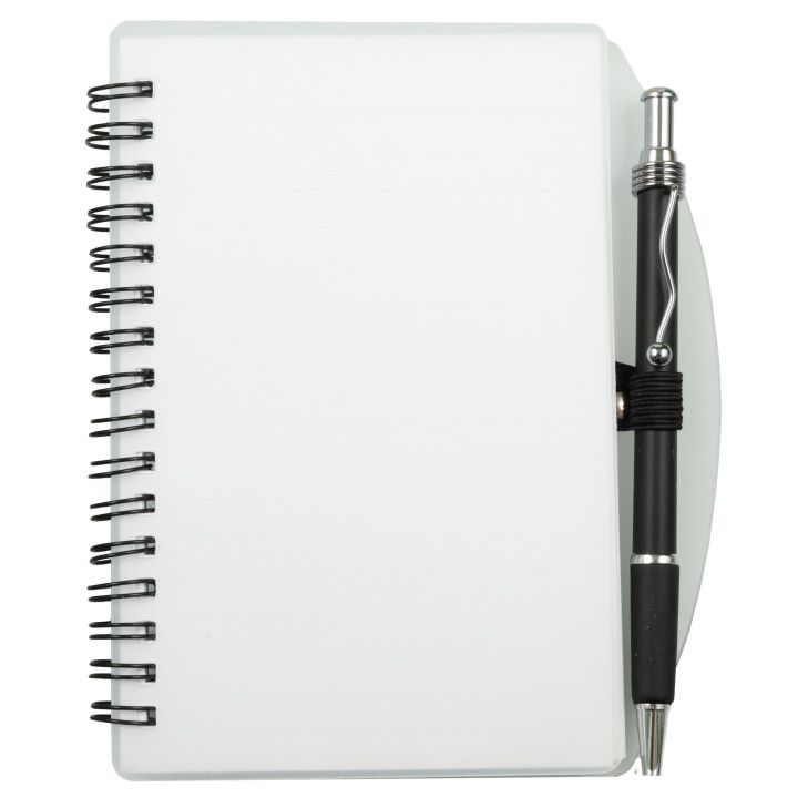 Custom 70 Sheet Poly Journal with Pen - 4" x 6"