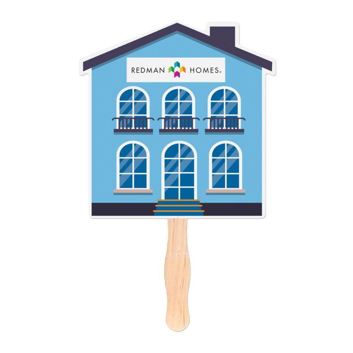 Custom House Shaped Hand Fan