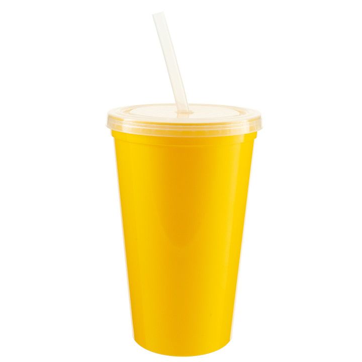 Custom 22oz Stadium Cup with Lid and Straw