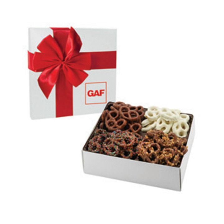 Custom Dipped Pretzels Gift Box- Toffee, Milk Chocolate, Sprinkled ...