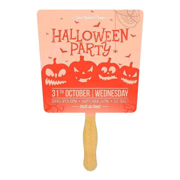 Custom Tapered Glued Hand Fan