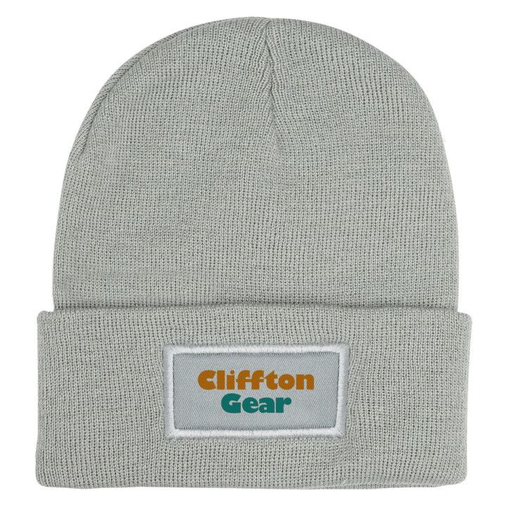 Custom Patch Knit Beanie With Cuff