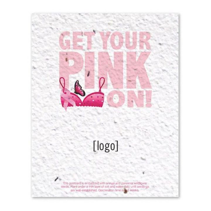 Custom Breast Cancer Awareness Seed Paper Postcard