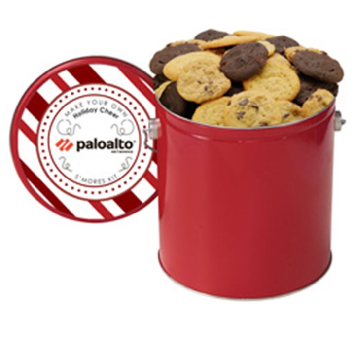 Custom Gallon Cookie Tin with 2 in. Assorted Gourmet Cookies