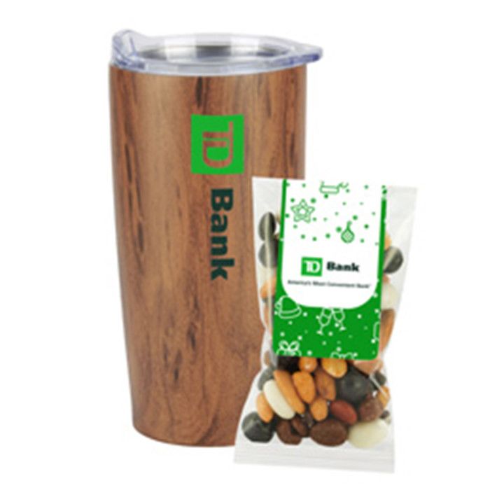 Custom 20 Oz. Straight Tumbler Gift Set w/ Espresso Mix