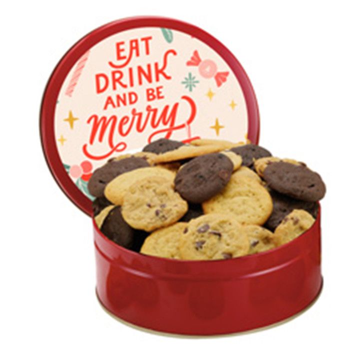 Custom Medium Cookie Tin with 2 in. Assorted Gourmet Cookies