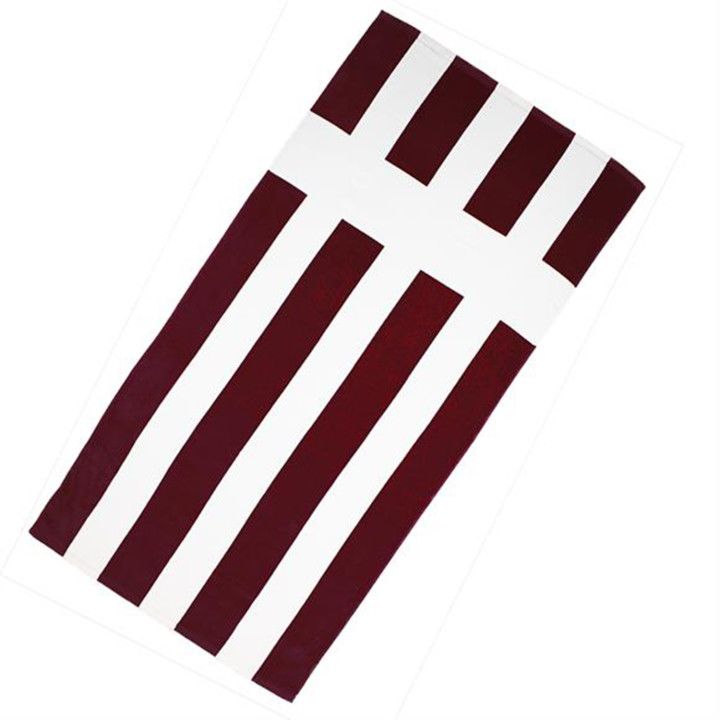 Custom Cabana Rugby Stripe Beach Towel