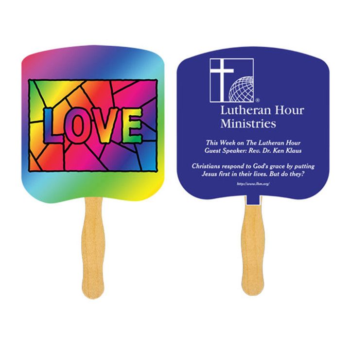 Custom Love Stained Glass Fan