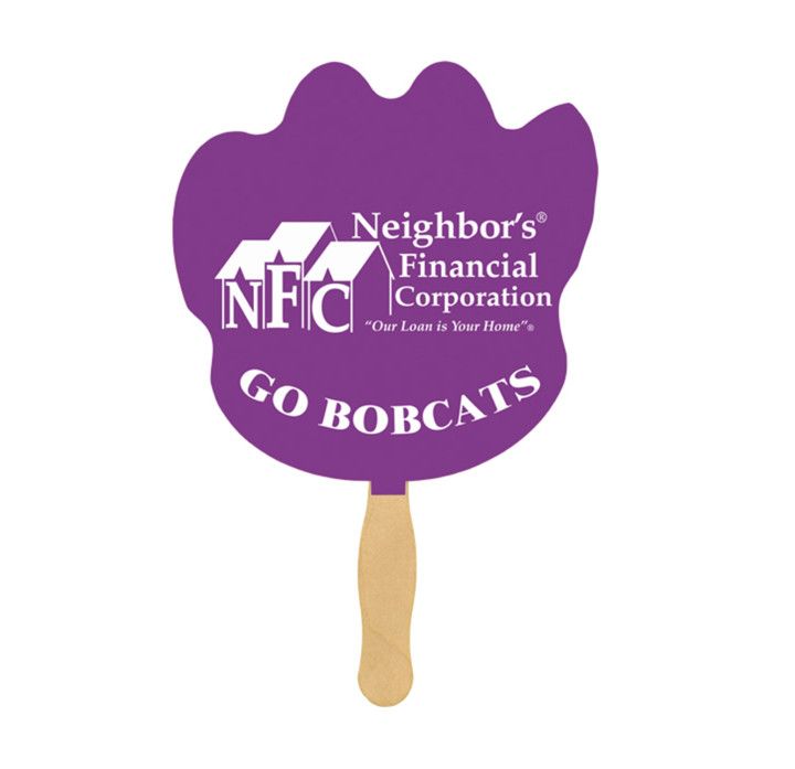 Custom Paw Print Glued Hand Fan