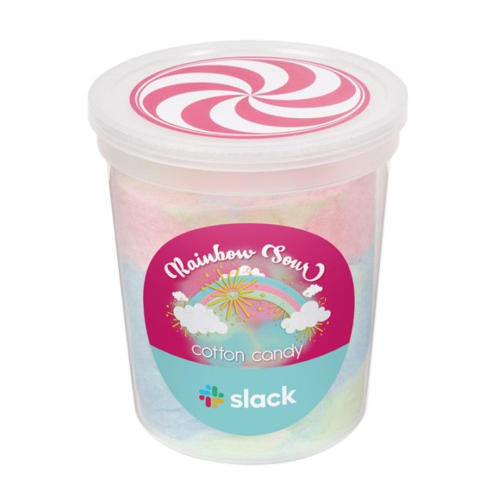 Custom Cotton Candy Tub with Custom Label