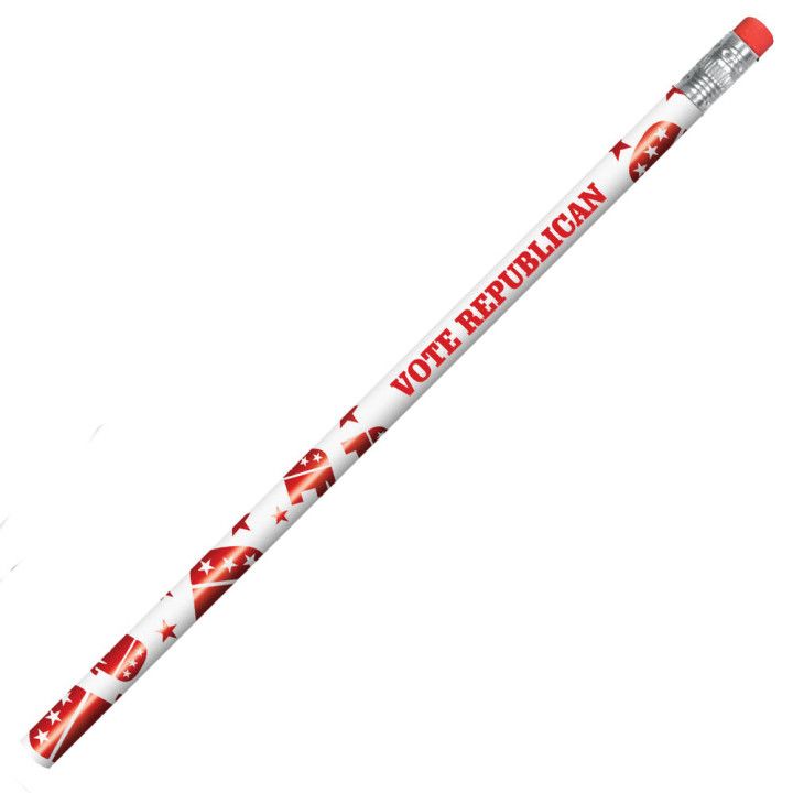 Custom Political Foil Pencil - Republican