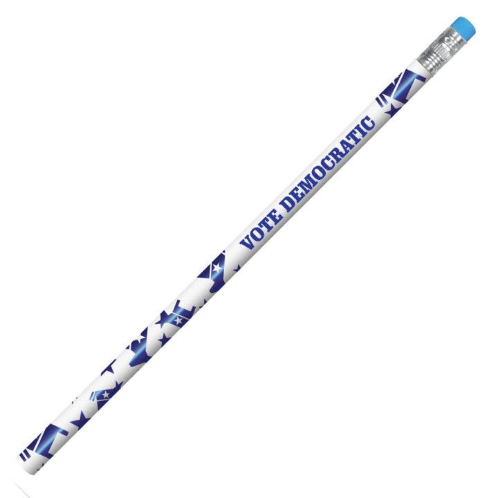 Custom Political Foil Pencil - Democrat
