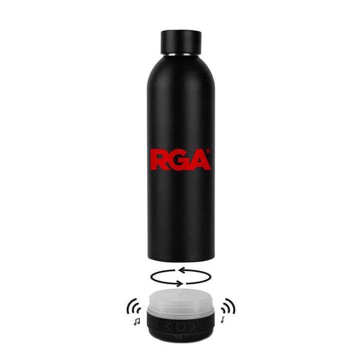 Custom SoundSip Double Wall 18oz. Bottle with Wireless Speaker