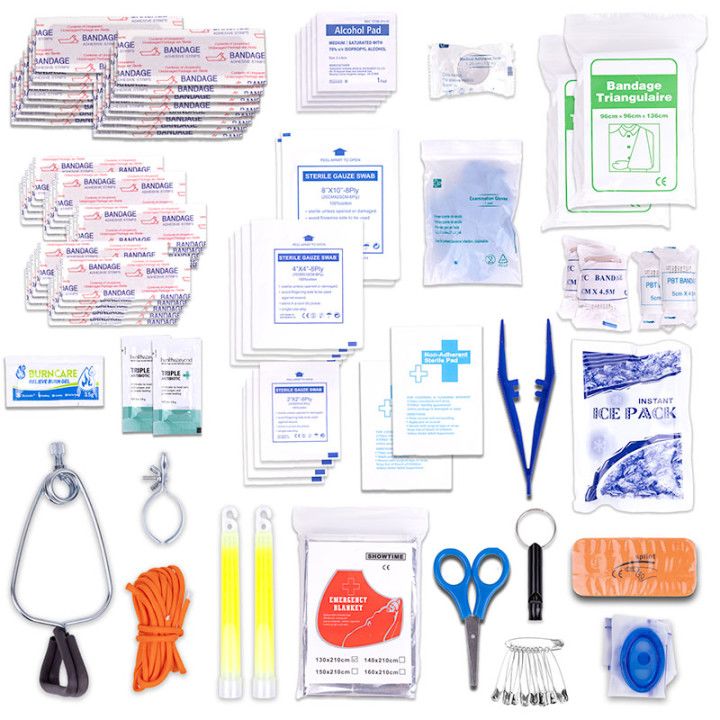 Custom 92pc OSHA Compliant First Aid Kit with Water Proof Dry Bag