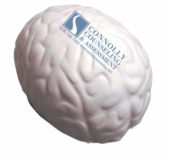 Customized Squeezies Promotional Brain Shaped Stress Relievers