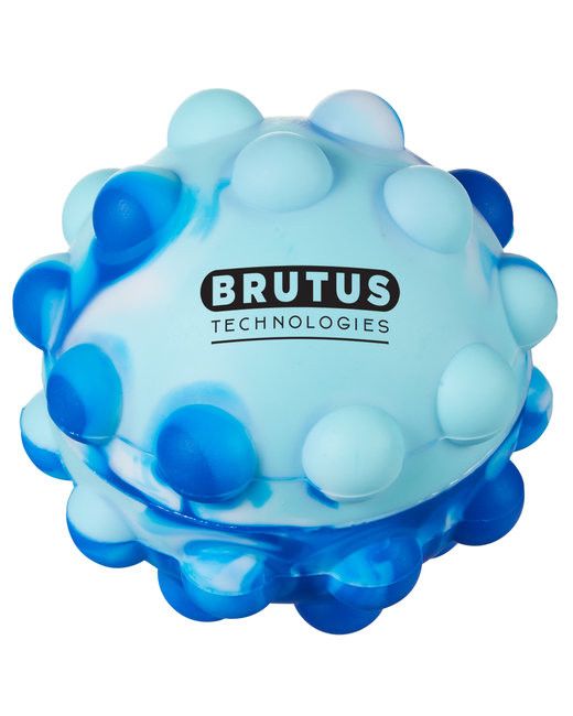 Printed Logo Tie Dye Push Pop Ball | Custom Stress Toys