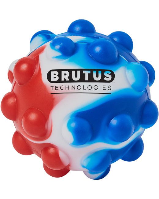 Printed Logo Tie Dye Push Pop Ball | Custom Stress Toys