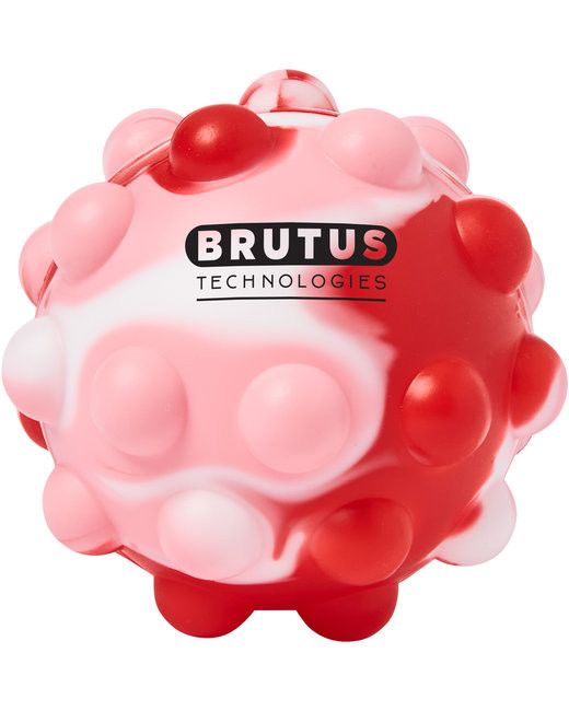 Printed Logo Tie Dye Push Pop Ball | Custom Stress Toys