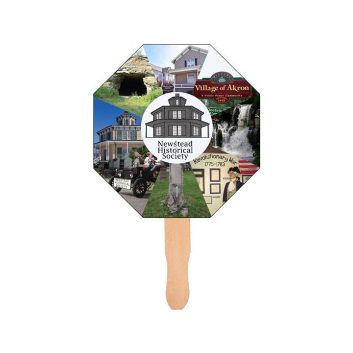 Custom Stop Sign Shape Hand Fan, Full Color Digital