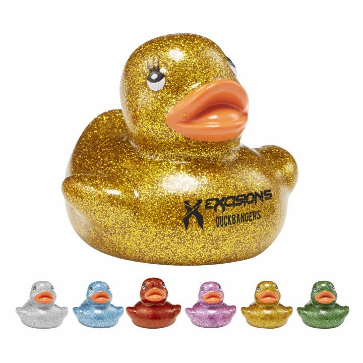 Custom 2" Fun Glitter Rubber Ducks