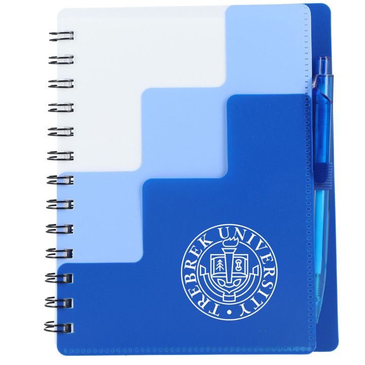 Custom 5" x 7" Recycled Pace Spiral Notebook w Pen