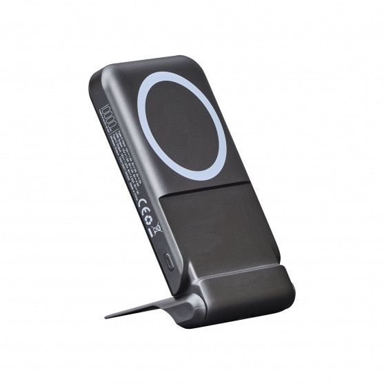 Custom Elara, 10,000 mAh MagSafe Light-Up Power Bank with Folding Stand