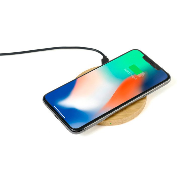 Custom Auden Bamboo Wireless Charger - Bamboo
