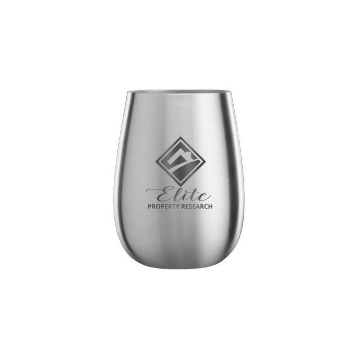 Custom Snowfox 13 oz. Stemless Wine Glass, Premium Laser Engraved