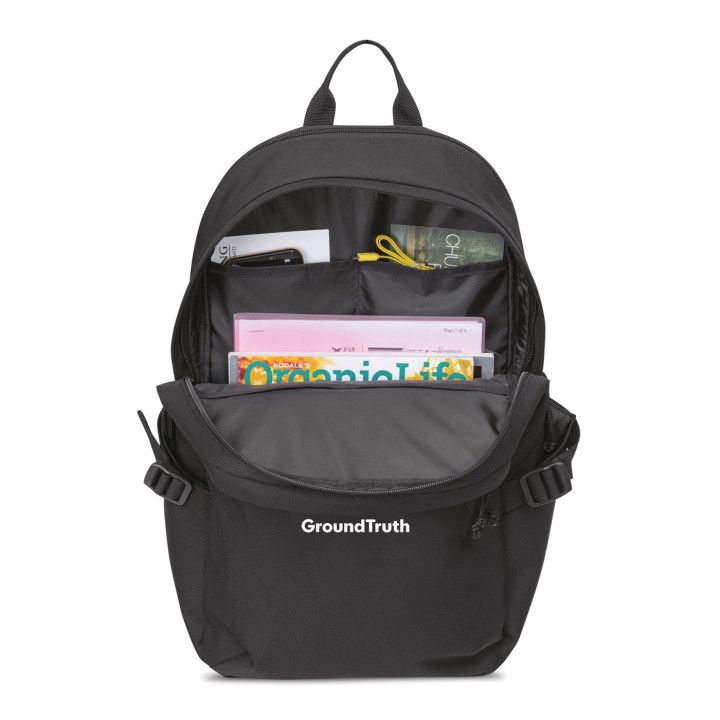 Custom Renew RPET Laptop Backpack - Black