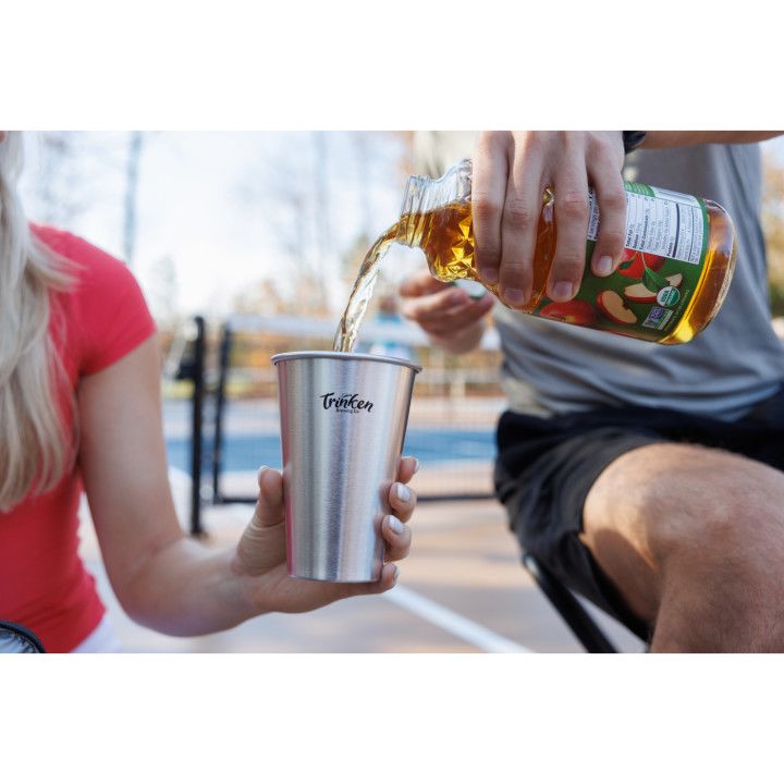Custom Pre-Game Aluminum Stadium Cup - 18 Oz. - Silver