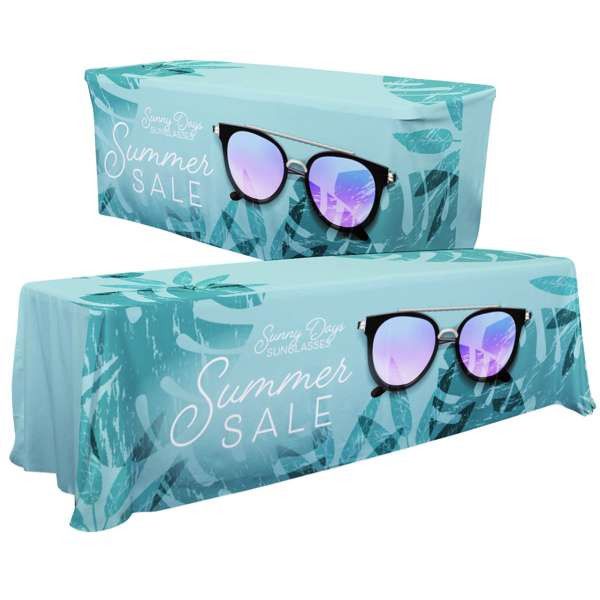 Full Color 6'-8' Convertible Table Throw | Promotional Tablecloth