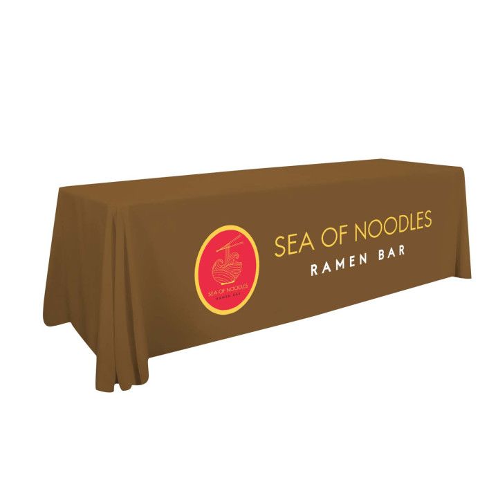 8' Standard Table Throw w/ Full Color Imprint | Corporate Table Throw