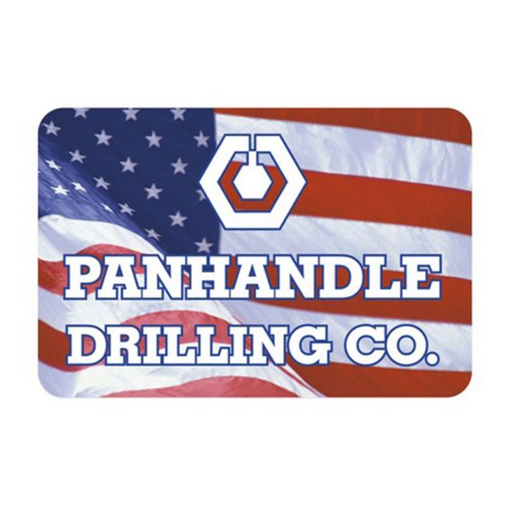 Custom Hard Hat Sticker Rectangle 1 3/4" x 2 5/8" White Vinyl Full Color