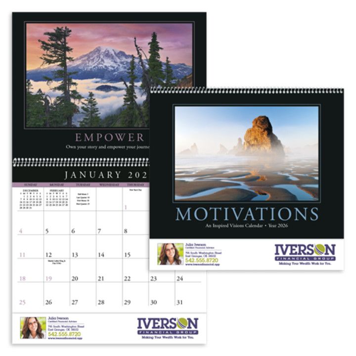 Motivational Wall Calendar with Imprint | Promotional Calendars