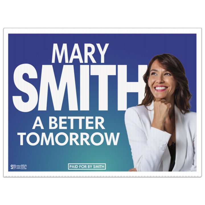 Custom Corrugated Plastic Sign 18" x 24" 1 Side Full Color