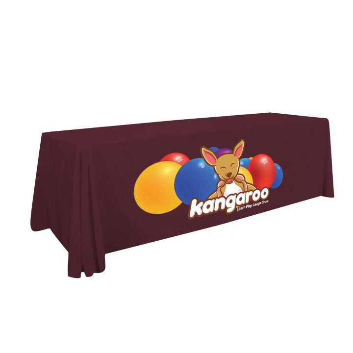 8' Standard Table Throw w/ Full Color Imprint | Corporate Table Throw
