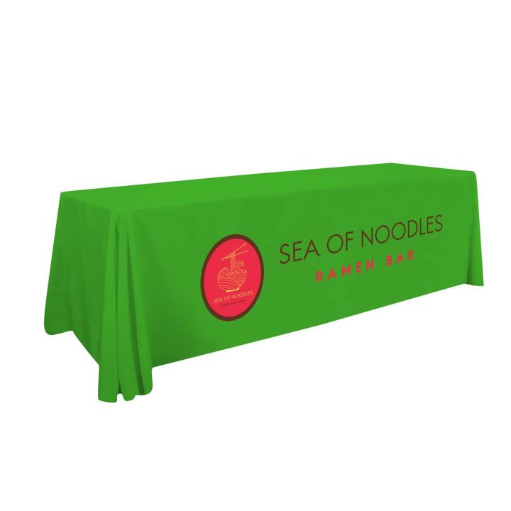 8' Standard Table Throw w/ Full Color Imprint | Corporate Table Throw