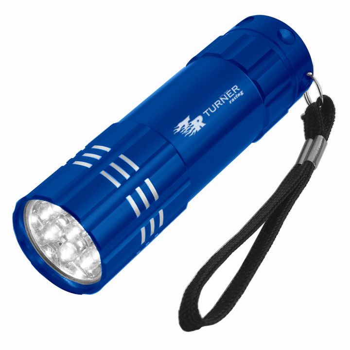 Aluminum LED Flashlight with Strap and Imprint | Custom Flashlights