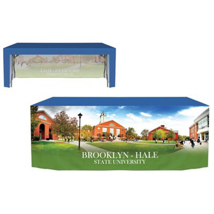 Custom 6' Customized Open Back Fitted Table Cover