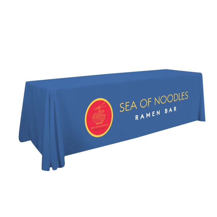 8' Standard Table Throw w/ Full Color Imprint | Corporate Table Throw