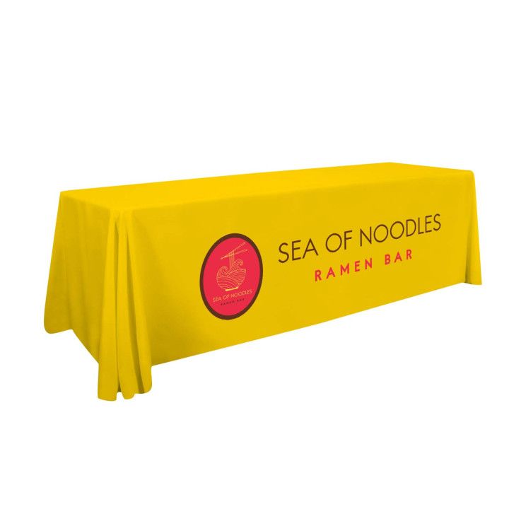 8' Standard Table Throw w/ Full Color Imprint | Corporate Table Throw
