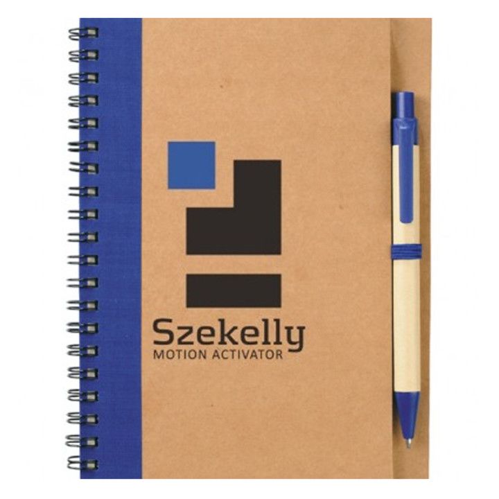 Eco Spiral Promotional Notebook & Pen | Custom Notebook with Pen