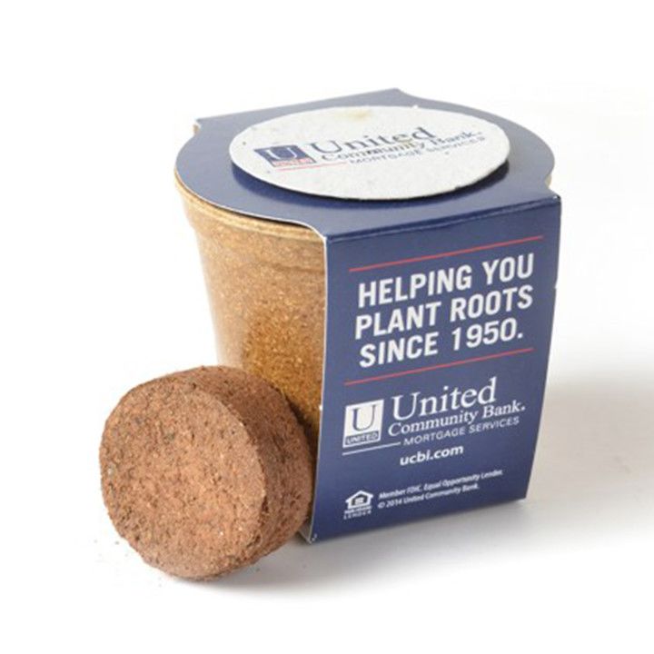 Custom Mini Planting Kit - Cardstock Wrap w Seed Paper Medallion