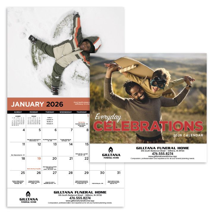 Custom Everyday Celebrations Appointment Calendar - Staped