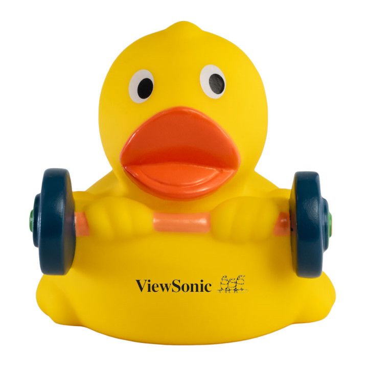 Custom Weight Lifter Rubber Duck